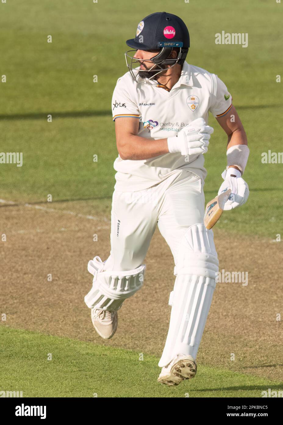 Anuj dal derbyshire ccc run at incora county ground hi-res stock ...