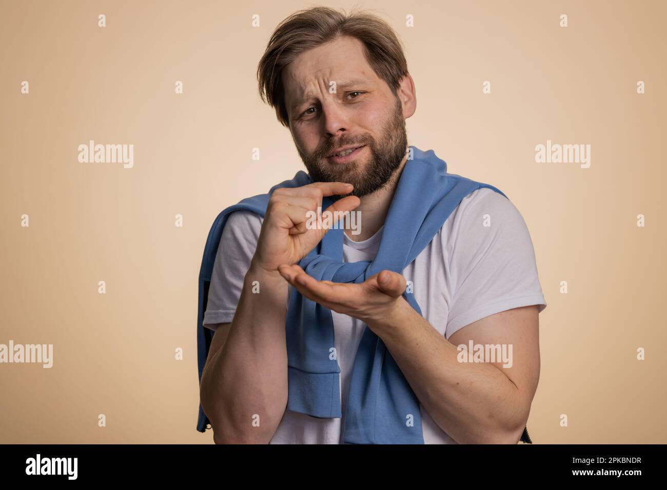 Need some more, please give me. Caucasian man showing a little bit ...