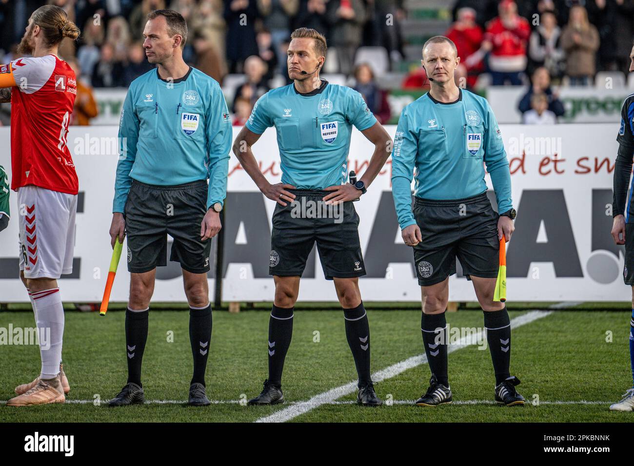 Vejle, Denmark. 06th Apr, 2023. Referee Mikkel Redder seen during the ...