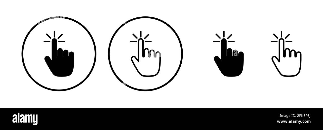 hand click icon vector. clicking finger icon. pointer icon Stock Vector ...