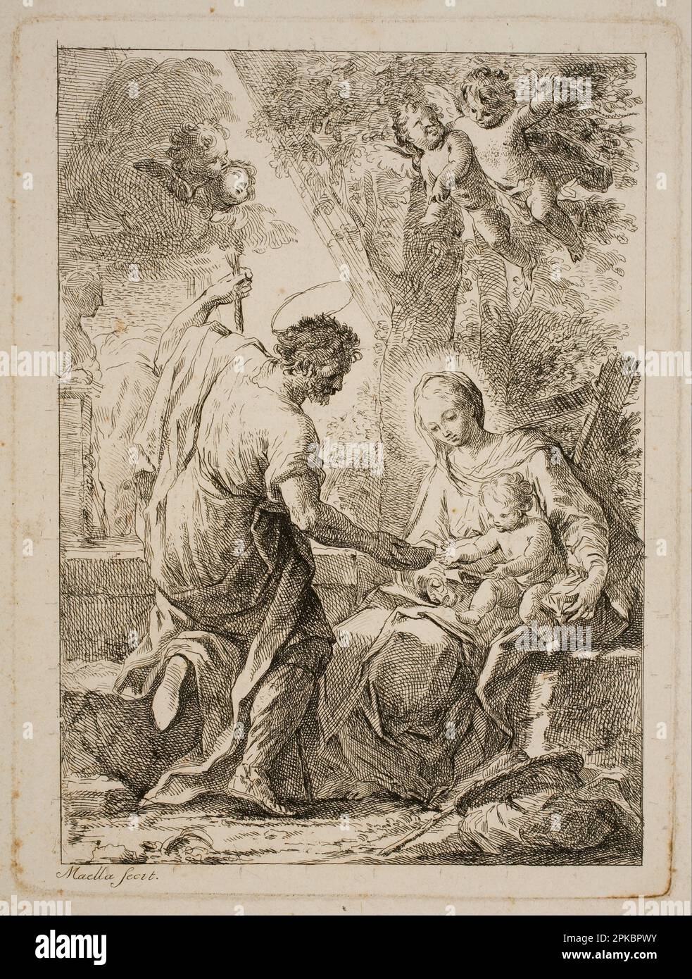 Rest on the Flight into Egypt Last third 18th century by Mariano ...
