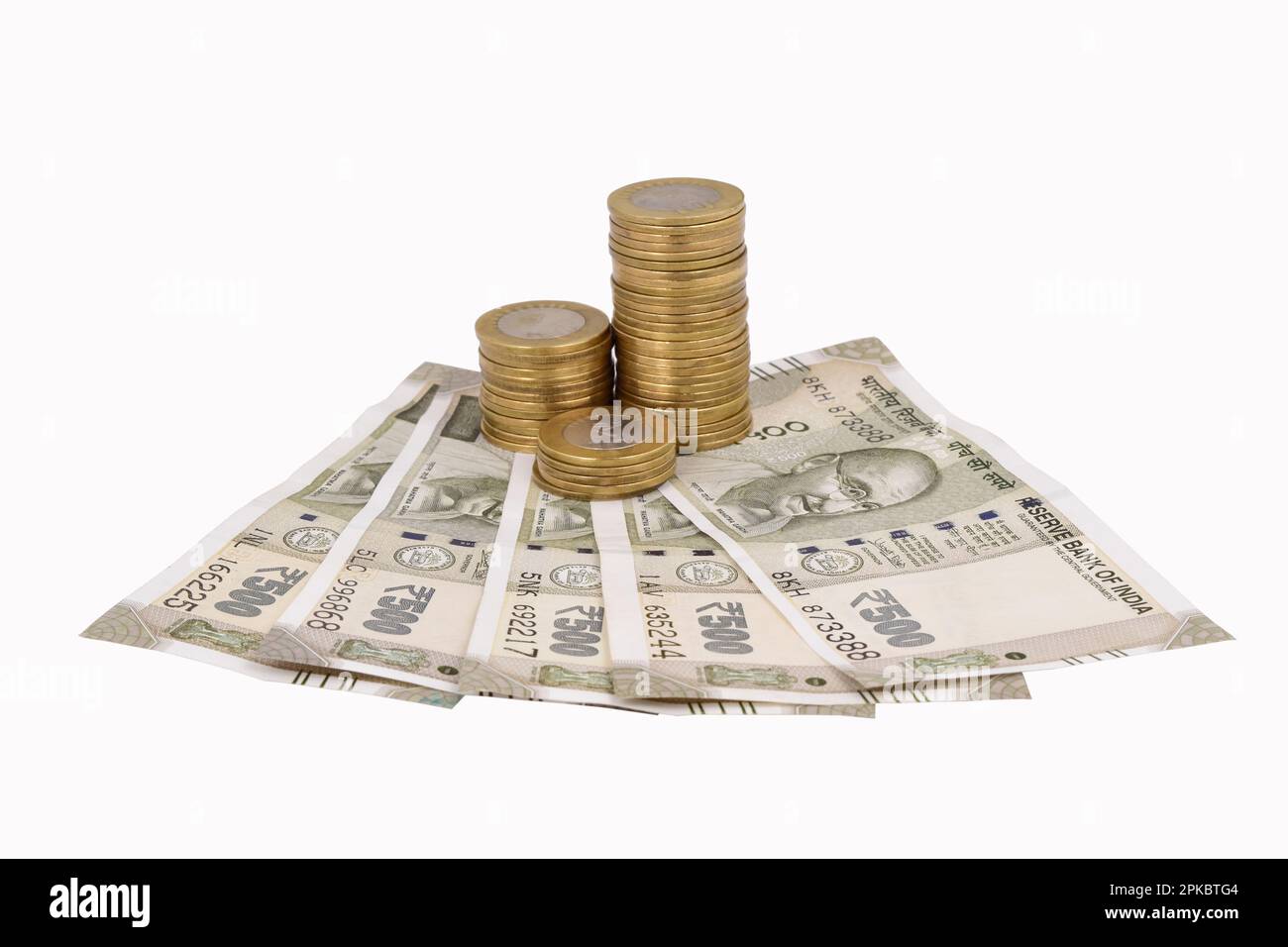 Indian money isolated on white background with clipping path Stock ...