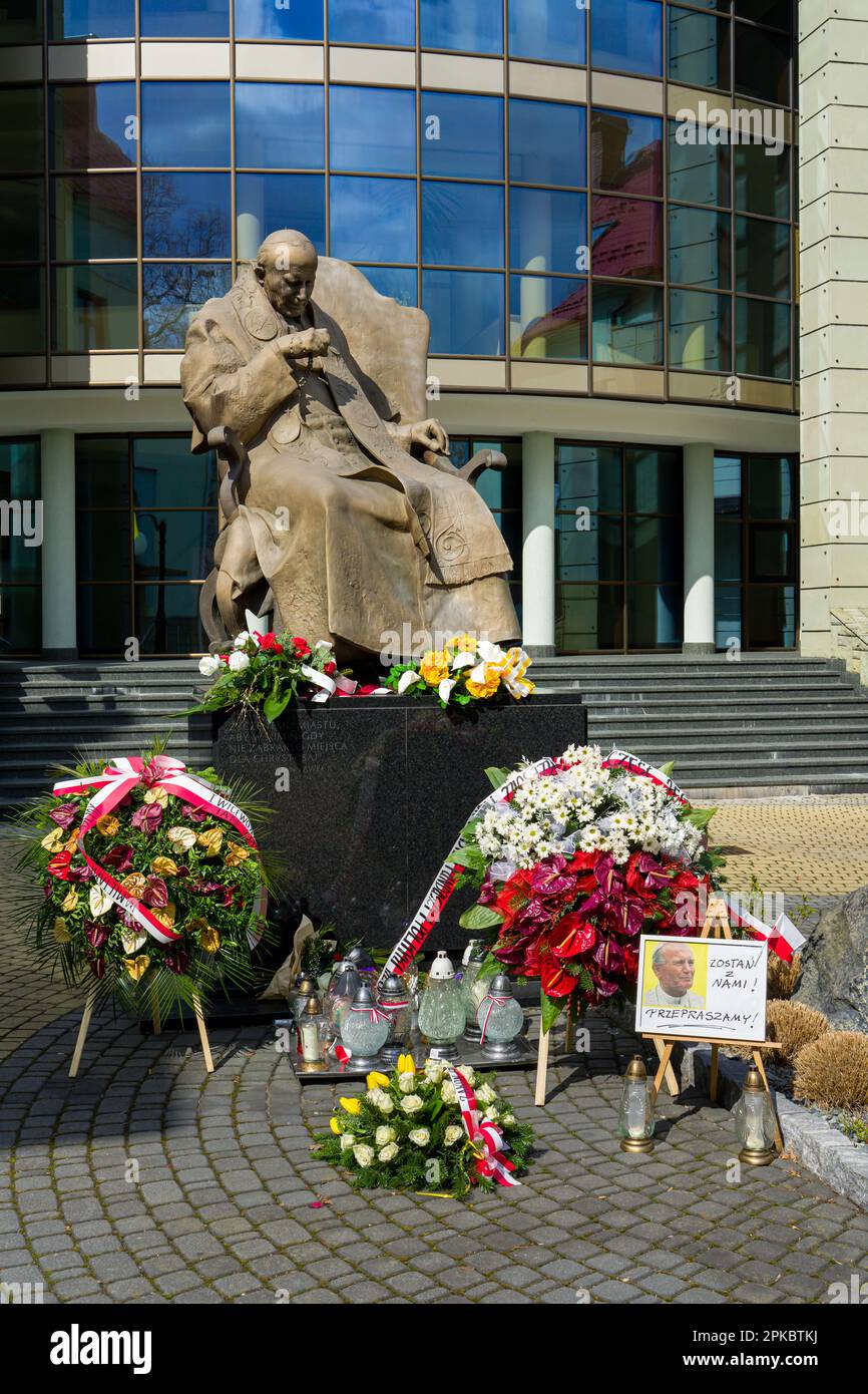 Bielsko-Biała, Silesian Voivodeship Poland-April 5-th 2023: Monument of ...