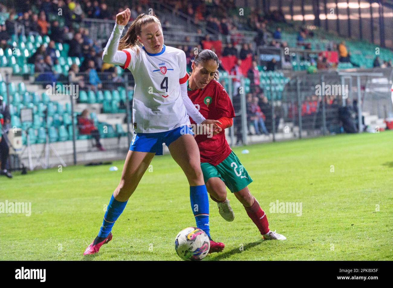 Alena Peckova (4 Czech Republic) and Zineb Redouani (2 Morocco) during ...