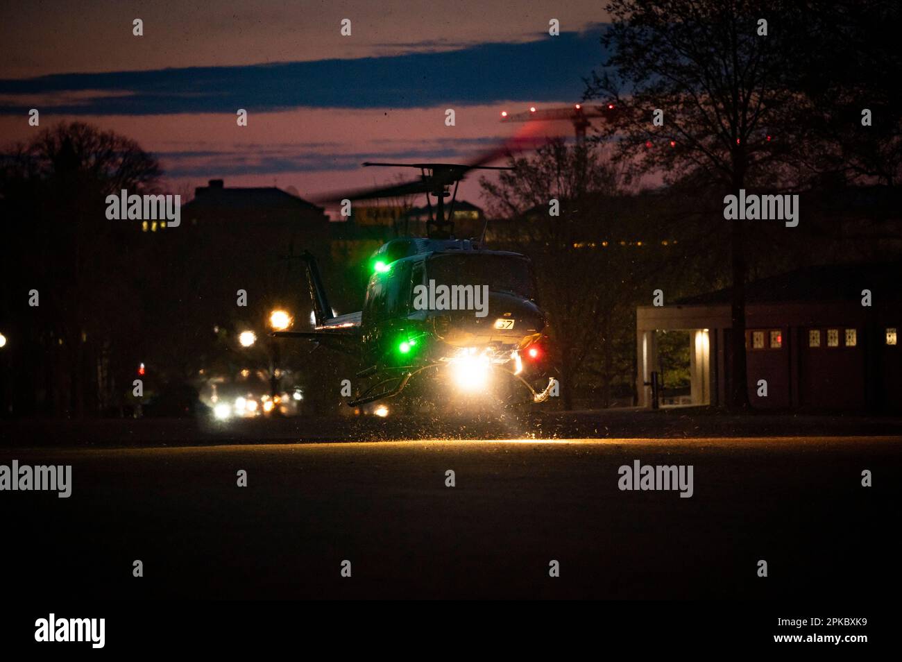 A UH-1N Huey helicopter from the United States Air Force's First ...