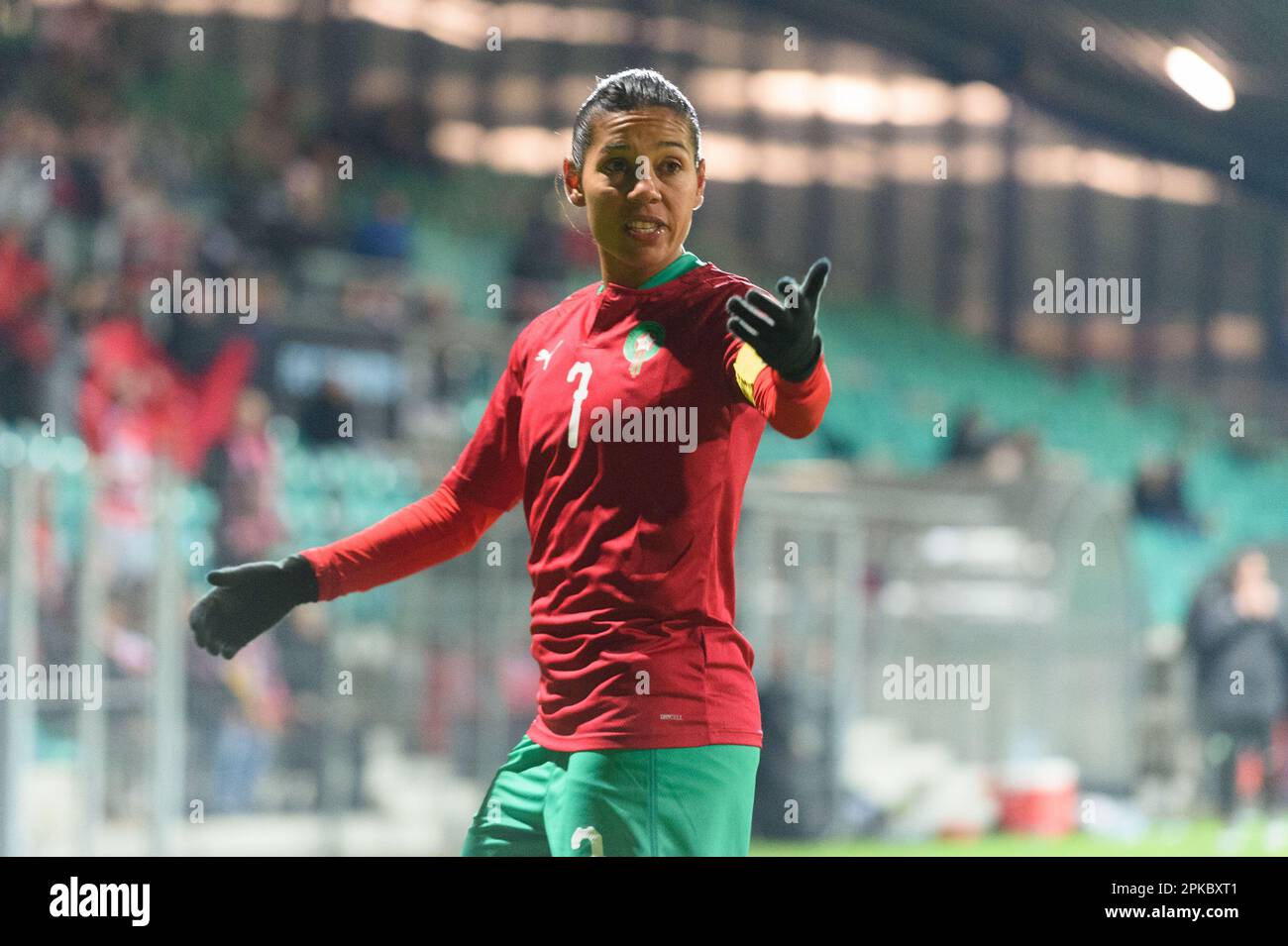 April 6, 2023: Ghizlane Chebbak (7 Morocco) during the international ...