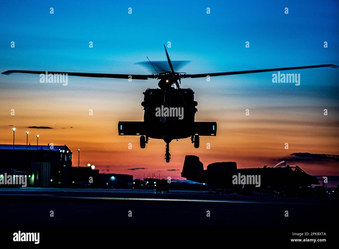 Idaho National Guard pilots take off in UH-60 Black Hawk helicopters on ...