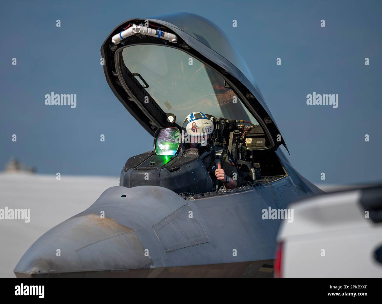 U.S. Air Force Lt. Col. Andrew Gray, 71st Fighter Squadron commander ...