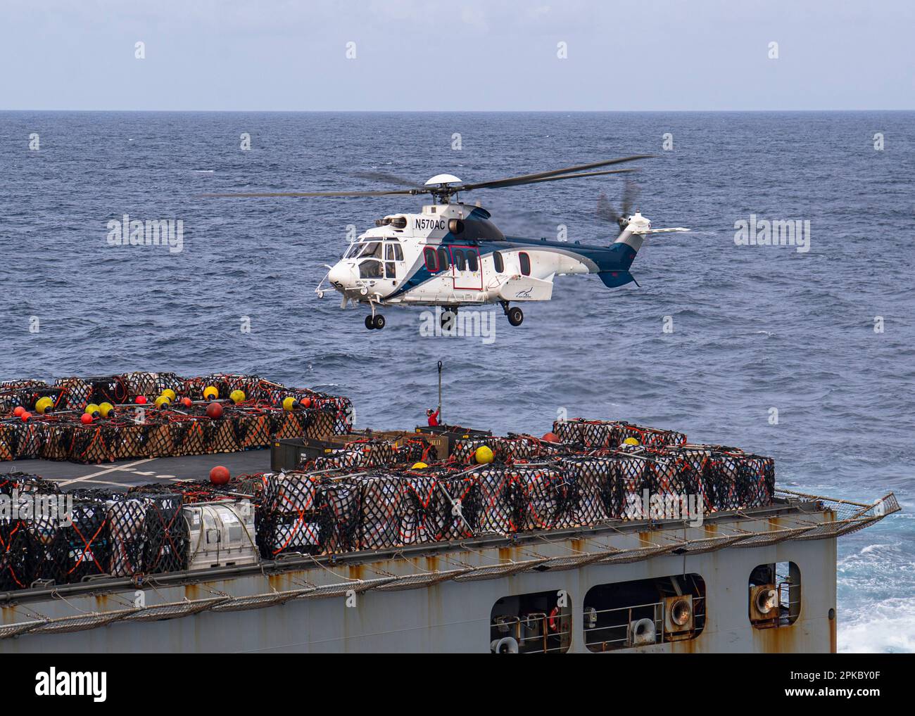 230406-N-MH015-1007 EAST CHINA SEA (April 6, 2023) A Super Puma (EC-225 ...