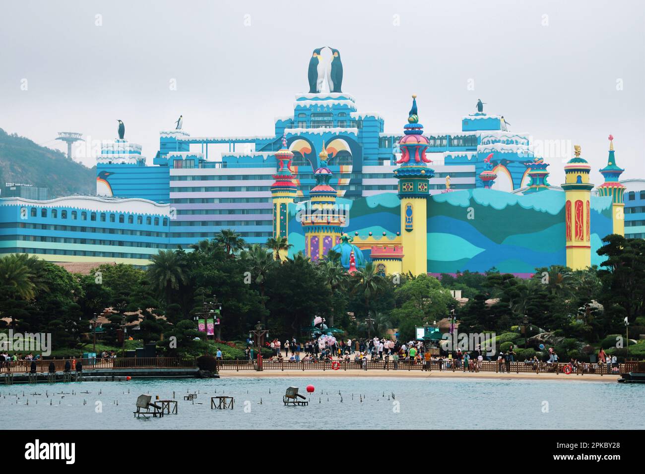 ZHUHAI, CHINA - APRIL 6, 2023 - Parents and children view rare Marine ...