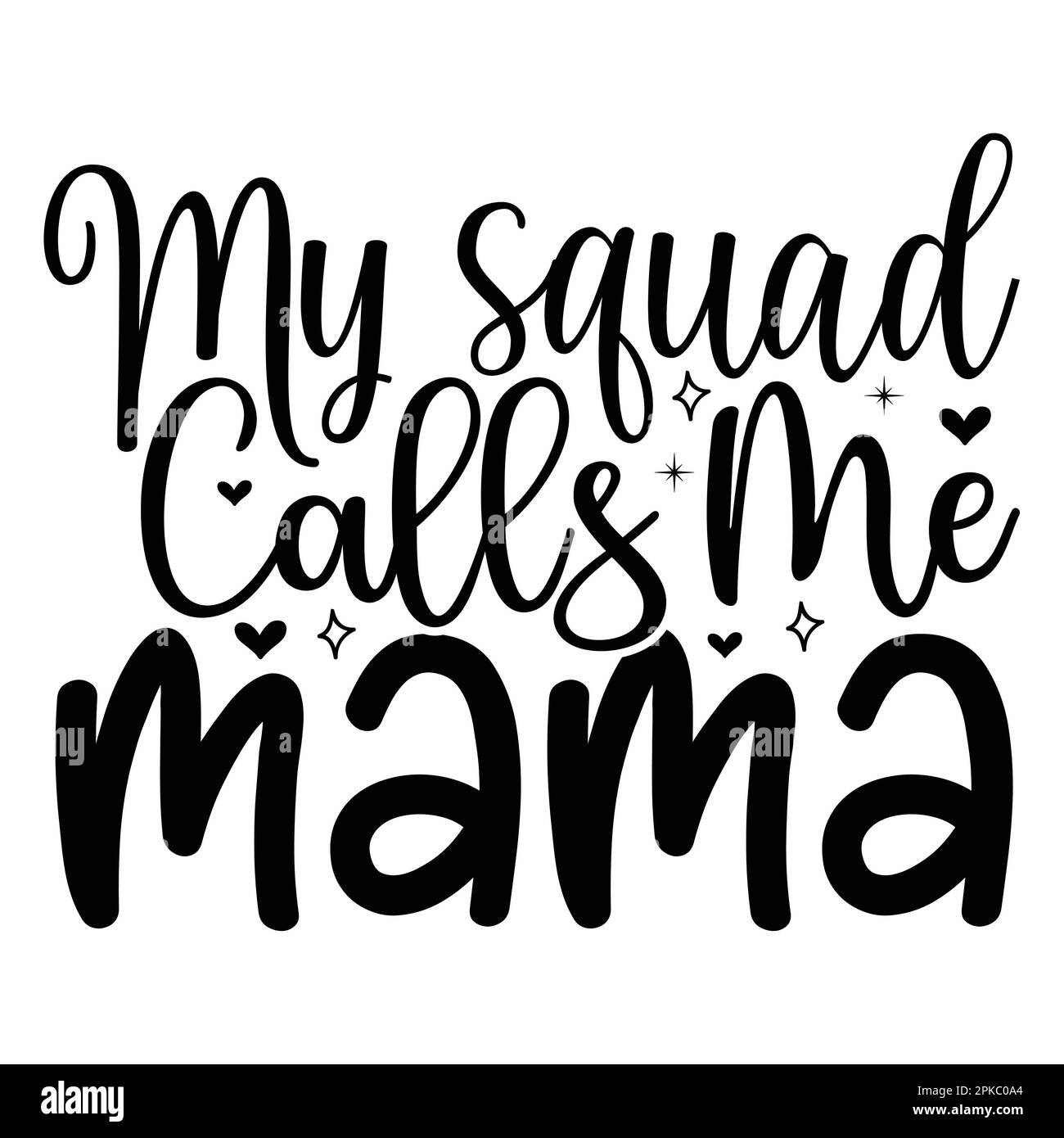 My Squad Calls Me Mama, Mother's Day typography shirt design for mother ...