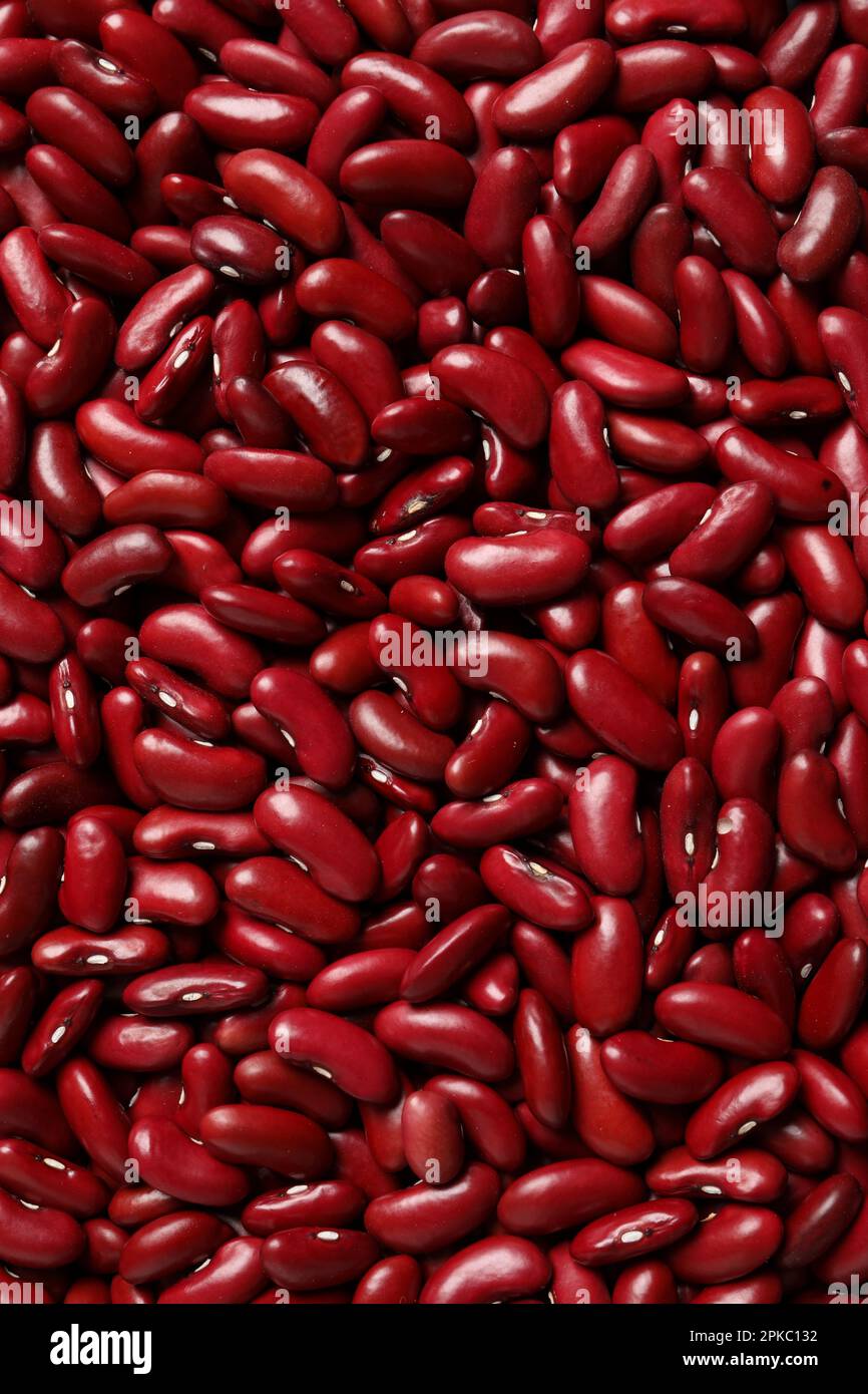 Top view of raw red kidney beans as background Stock Photo - Alamy