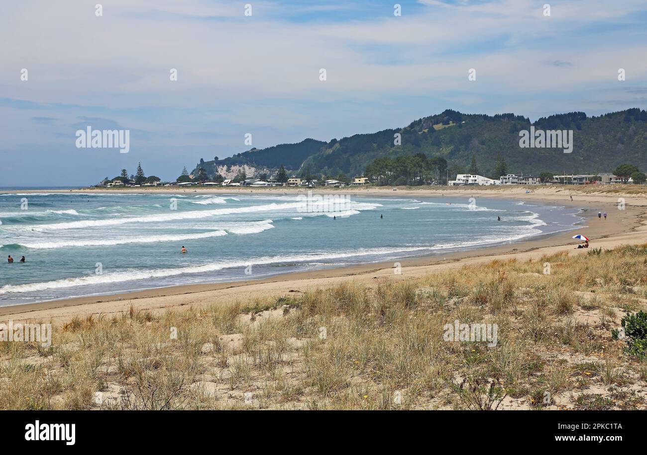 Whangamata beach, New Zealand Stock Photo - Alamy
