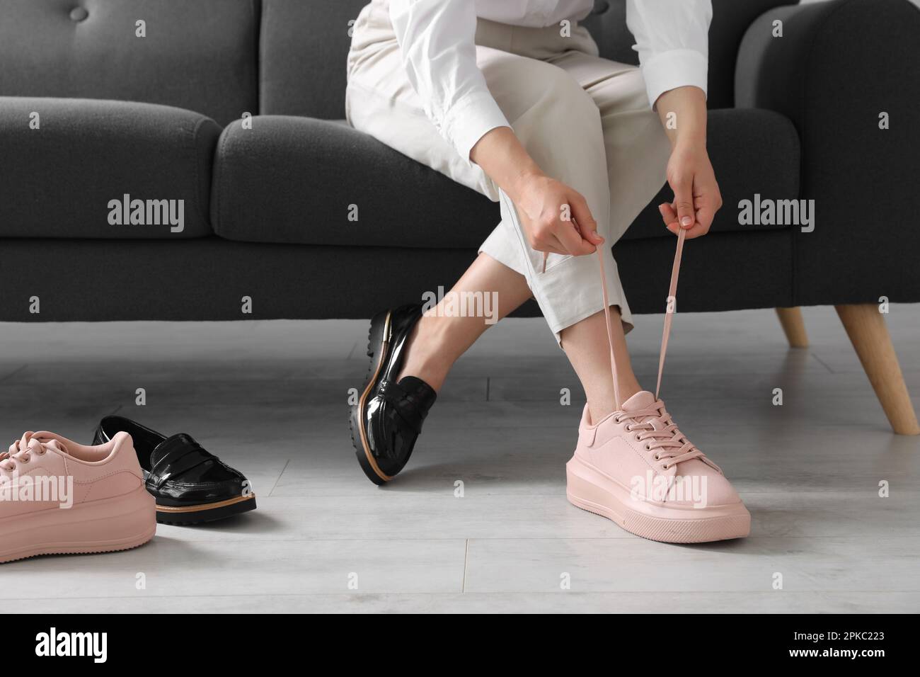 Feet girl taking off hi-res stock photography and images - Alamy