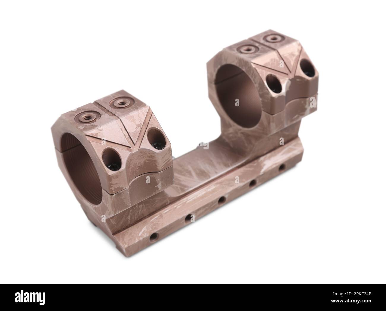 Quick disconnect sniper cantilever scope mount isolated on white Stock ...