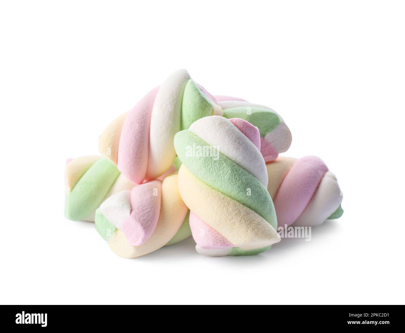 Pile of delicious colorful marshmallows on white background Stock Photo ...