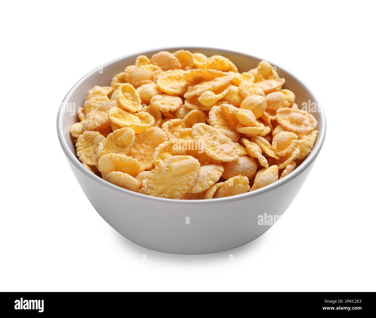Bowl of tasty crispy corn flakes isolated on white Stock Photo - Alamy