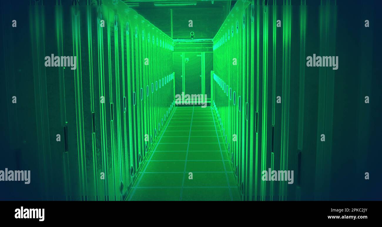 Animation binary coding over green hi-res stock photography and images - Alamy
