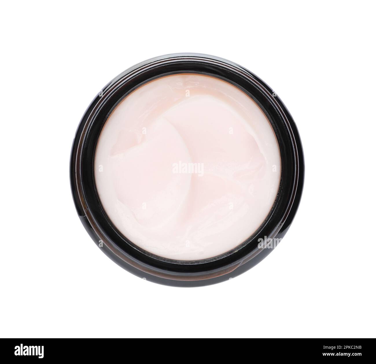 Jar of face cream isolated on white, top view Stock Photo - Alamy