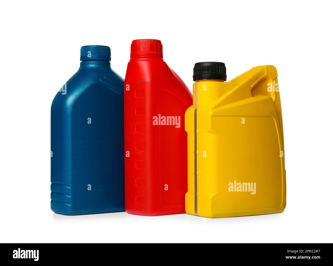Motor oil in different containers on white background Stock Photo - Alamy