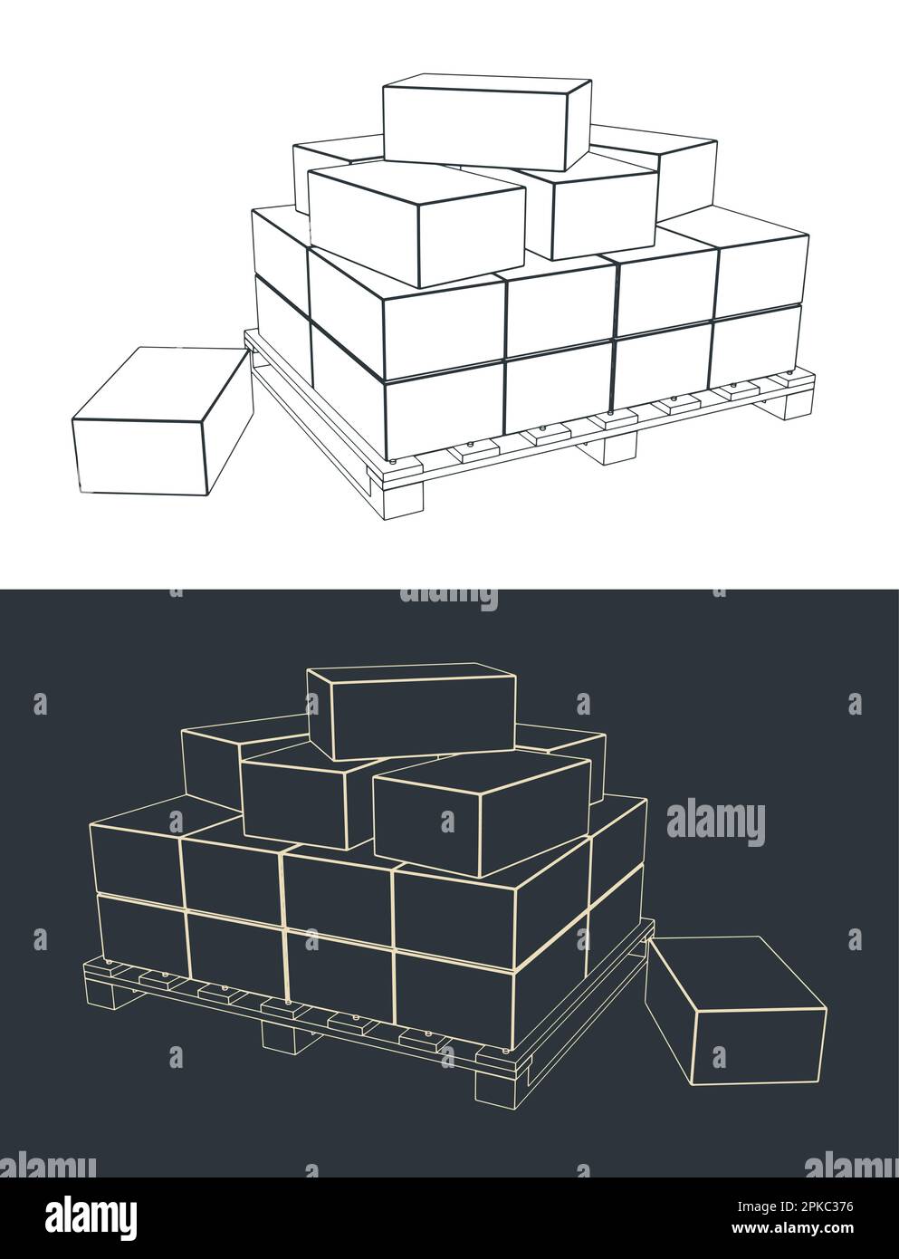 Pallet cargo Stock Vector Images - Alamy
