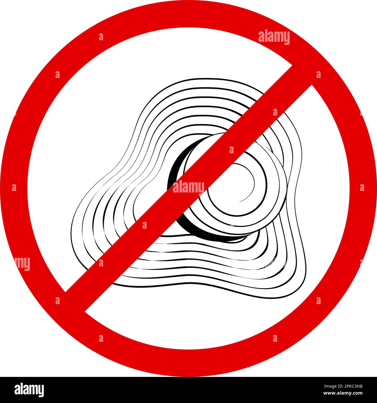 Contour drawing of a hat with wide brim and a strips around under the ...