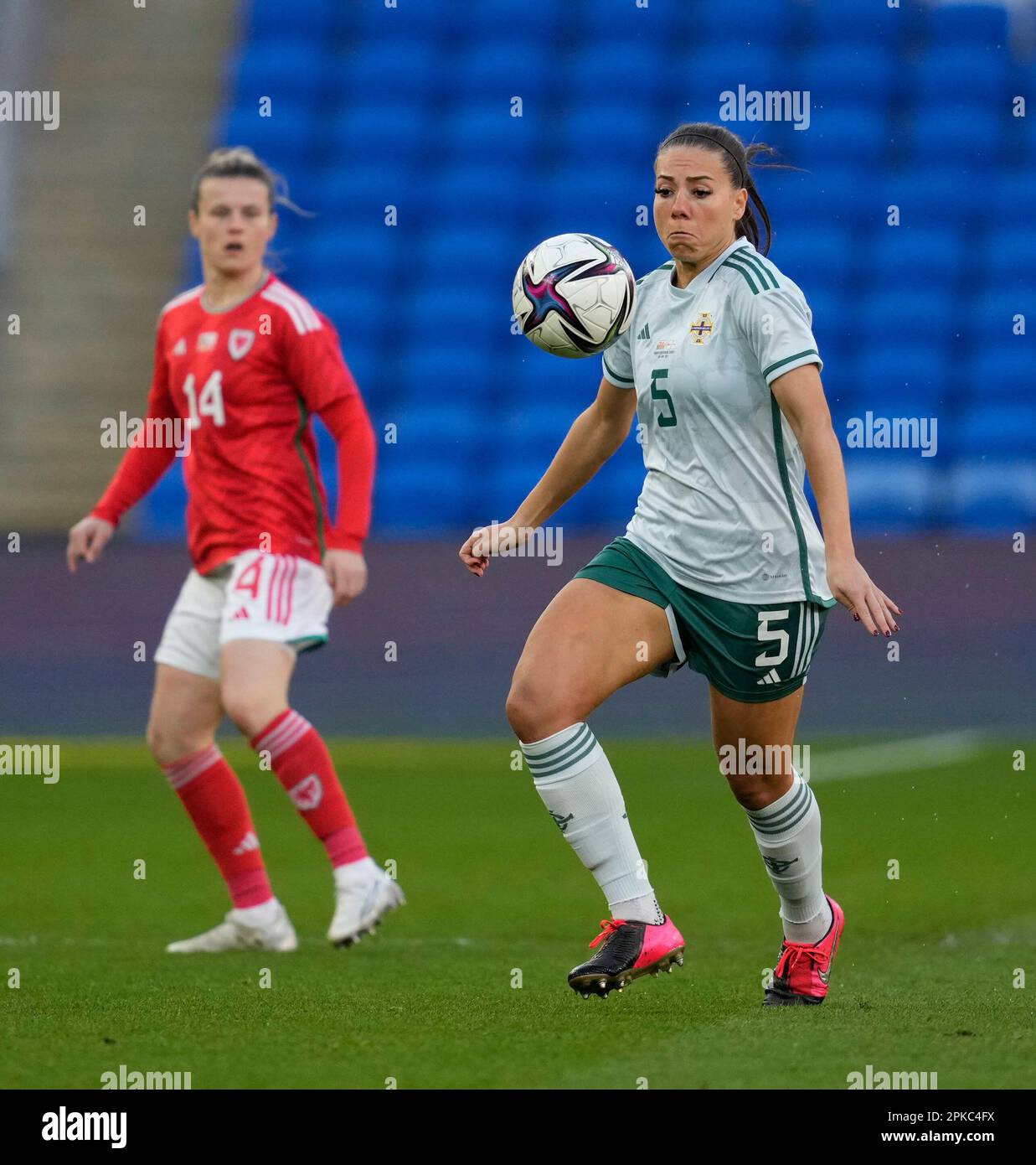 Cardiff, Wales, 6, April, 2023, Ellie Mason (N.Ireland) (R) Pictured in ...