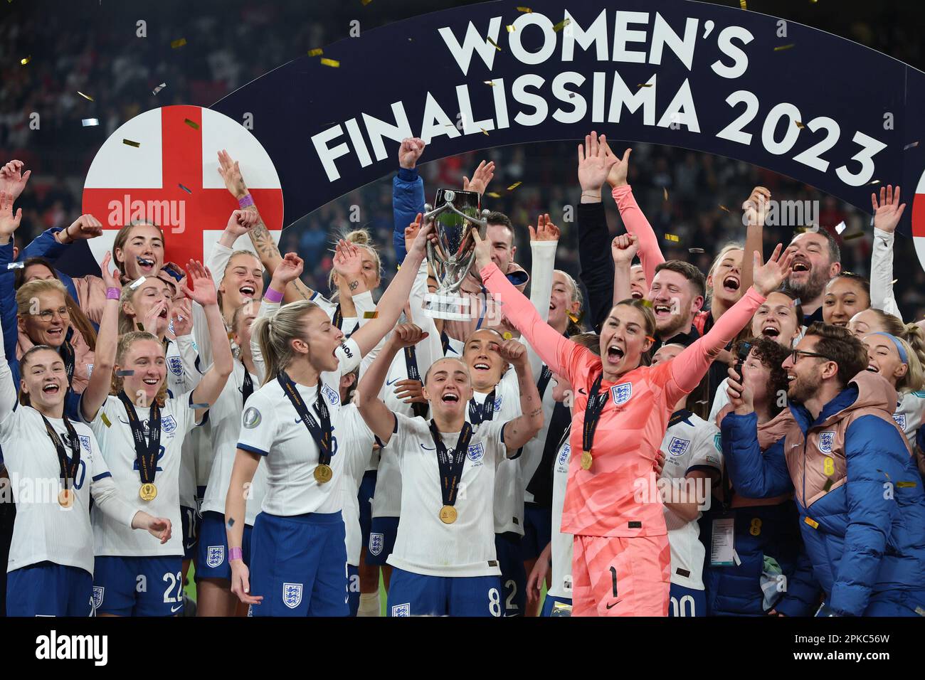 L-R Keira Walsh and Georgia Stanway (Bayern Munich)of England Women ...