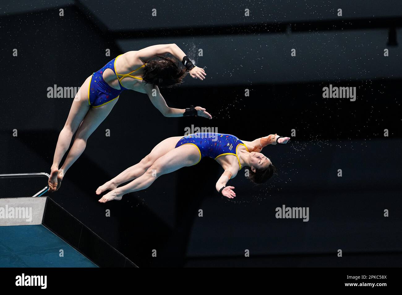 Tokyo, Japan. 6th Apr, 2023. Minami Itahashi & Matsuri Arai Diving ...