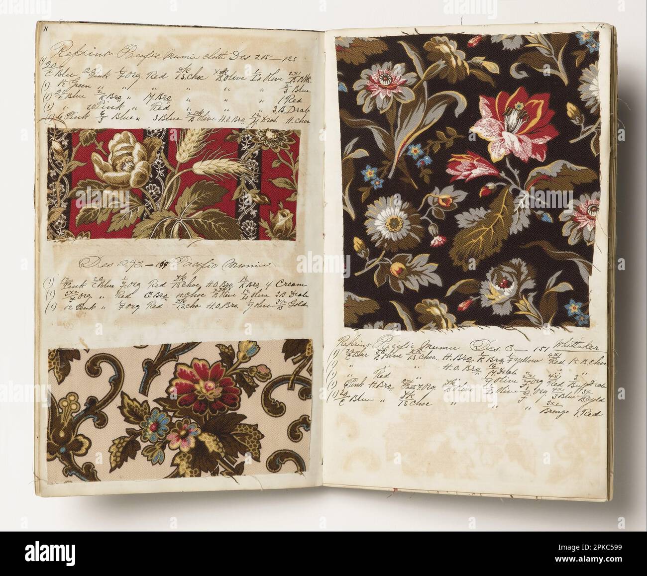 Dyer's record book 1882–83 by Old Pacific Print Works Stock Photo - Alamy