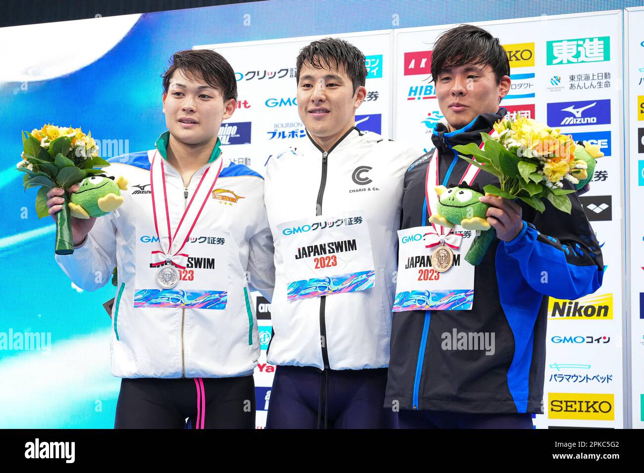 Tokyo, Japan. 6th Apr, 2023. (L-R) So Ogata, Daiya Seto, Shuya ...
