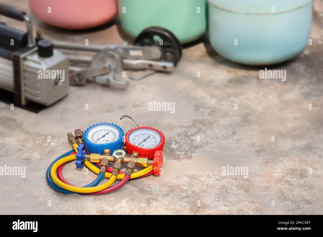 Tools for air conditioning repair and maintenance Stock Photo - Alamy