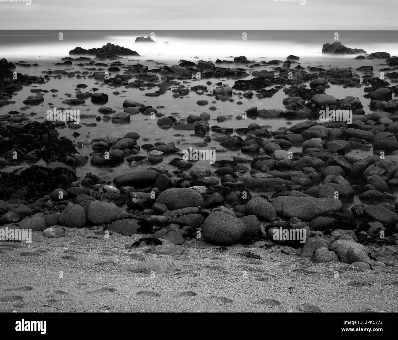 Soft focus slow shutter speed Asilomar State Marine Reserve California ...
