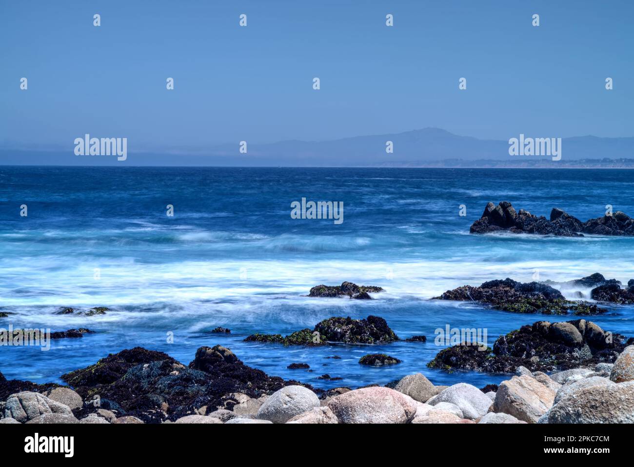 Monterey Bay from Asilomar State Marine Reserve California Stock Photo ...