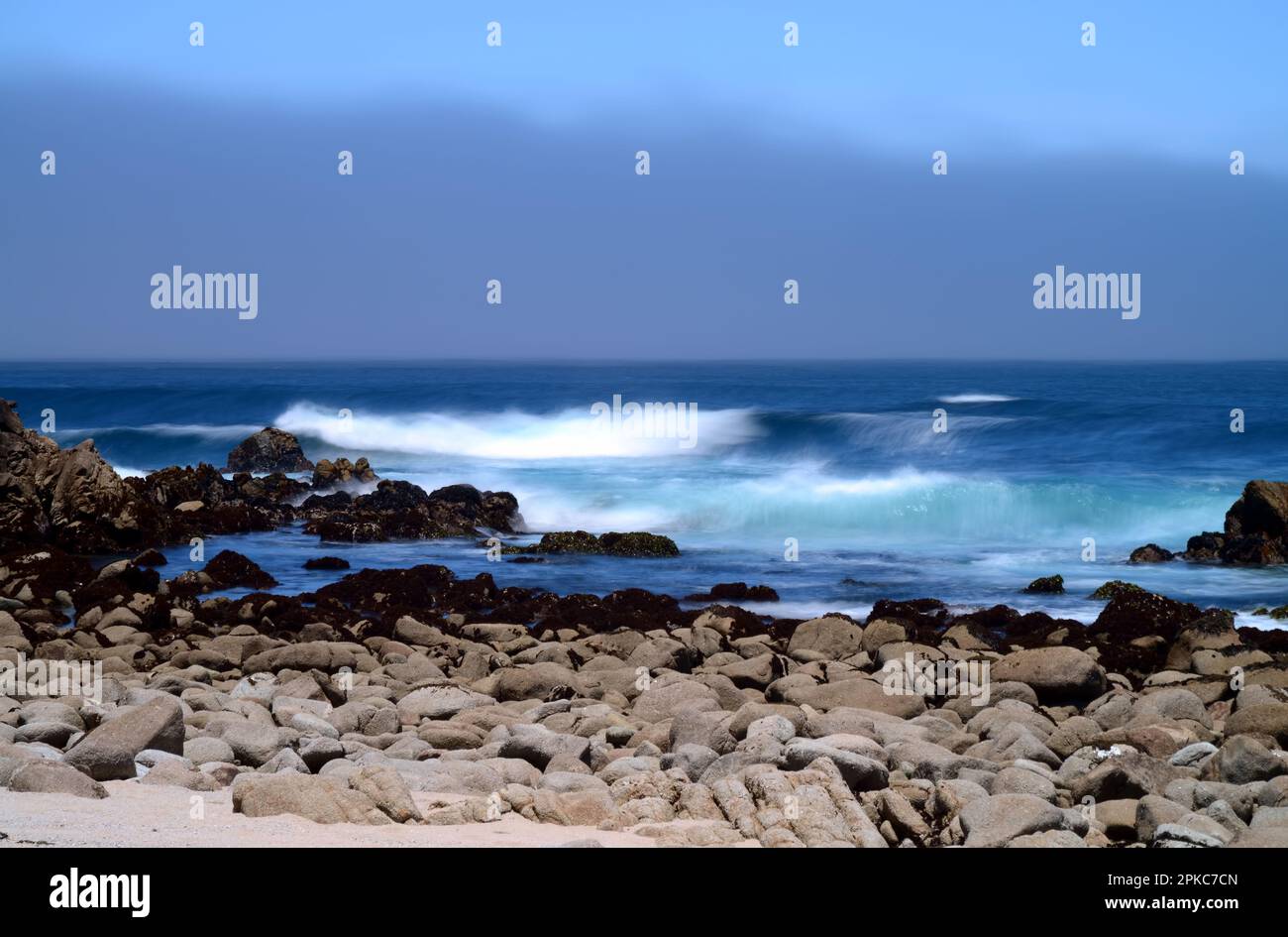 Monterey Bay from Asilomar State Marine Reserve California Stock Photo ...