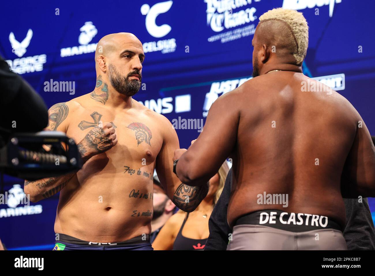 April 6, 2023: (L-R) Heavyweights Danilo Marques and Yorgan De Castro ...