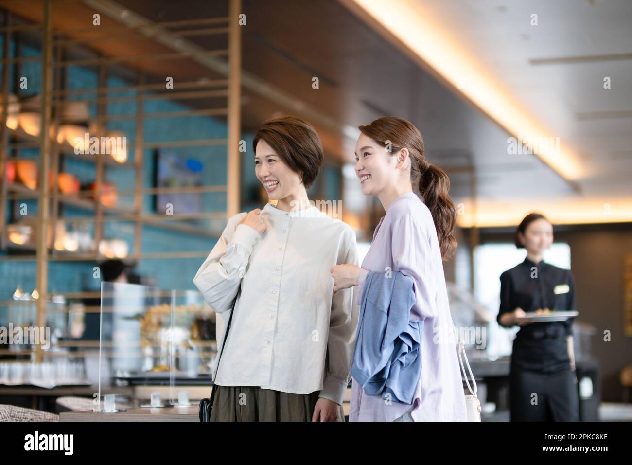 Female guests in the hotel restaurant Stock Photo - Alamy