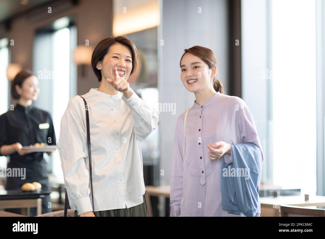 Female guests in the hotel restaurant Stock Photo - Alamy