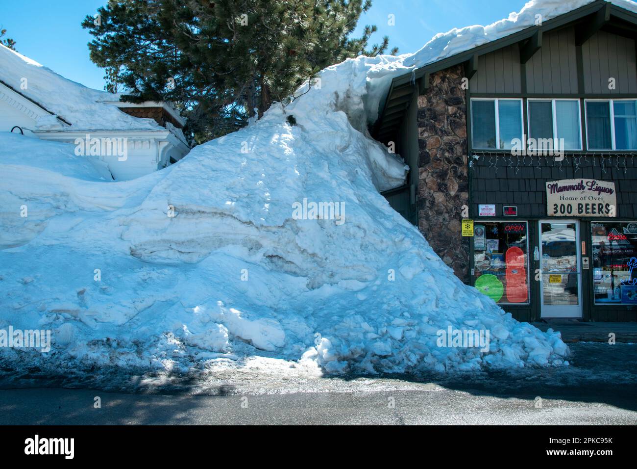 The town of Mammoth Lakes in Mono County, CA, received a record amount ...