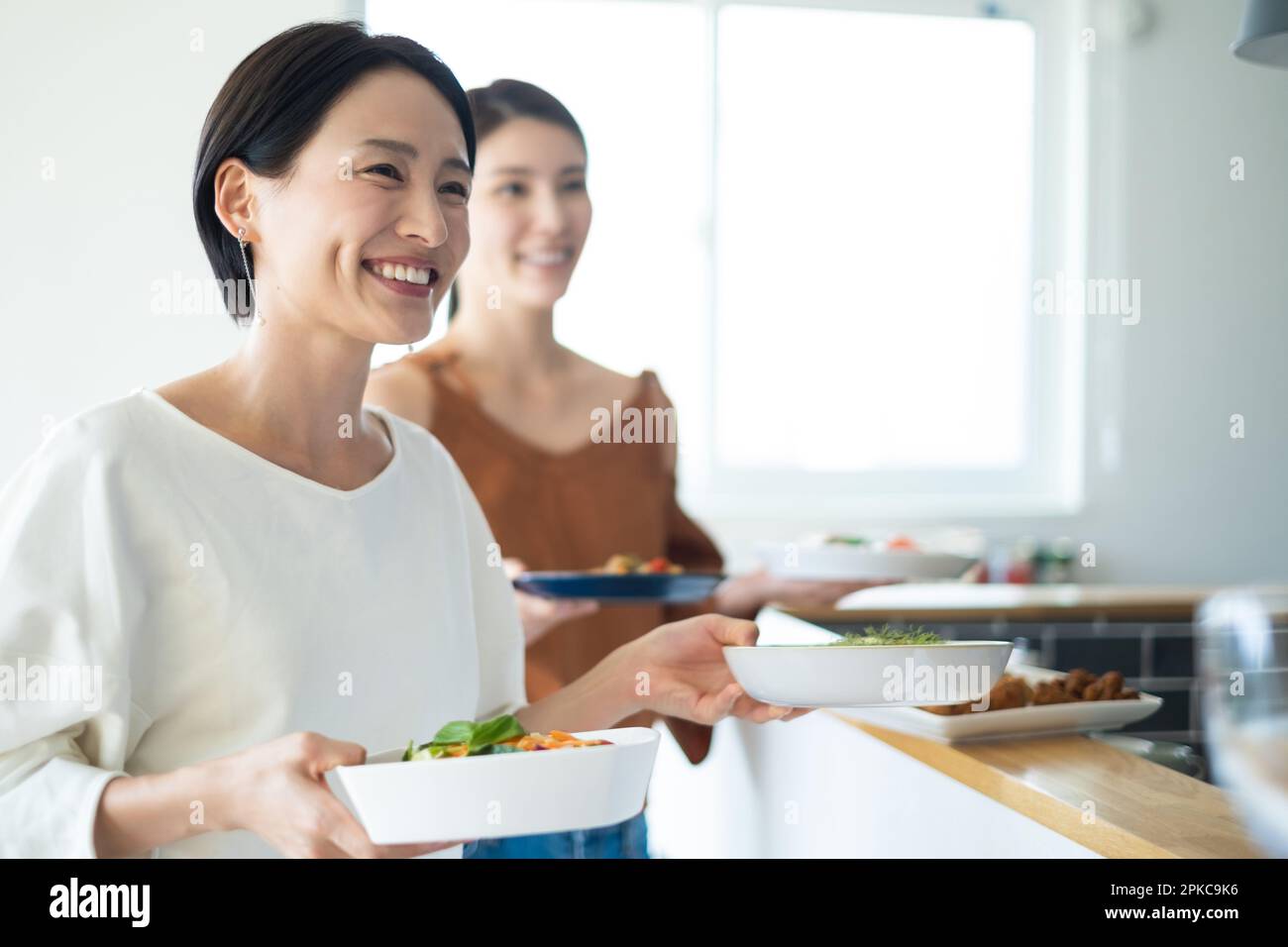 Japanese having a home party Stock Photo - Alamy