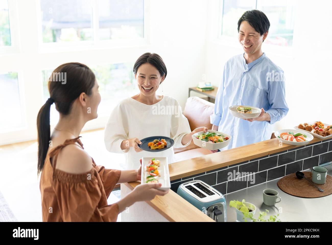 Japanese Who Have Home Parties Stock Photo - Alamy