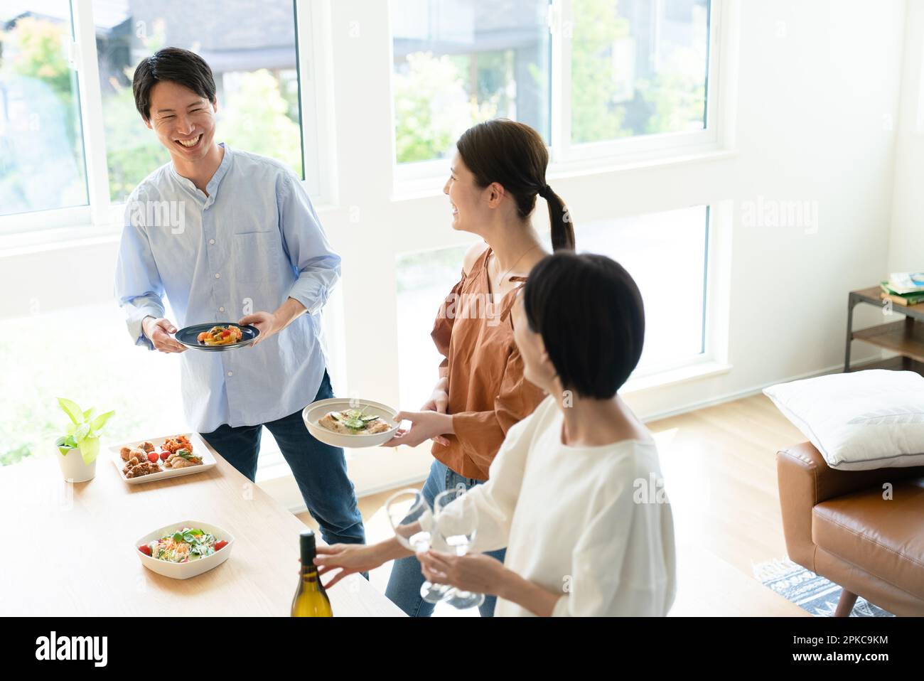 Japanese Who Have Home Parties Stock Photo - Alamy