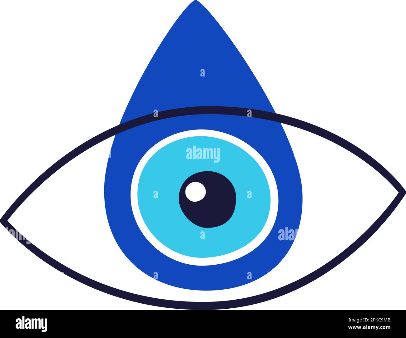 Evil eye talisman icon. Turkish or greek eye symbol. Greece ethnic ...