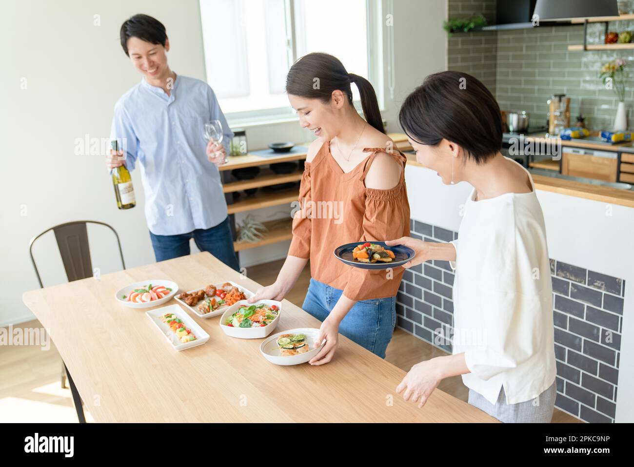 Japanese Who Have Home Parties Stock Photo - Alamy
