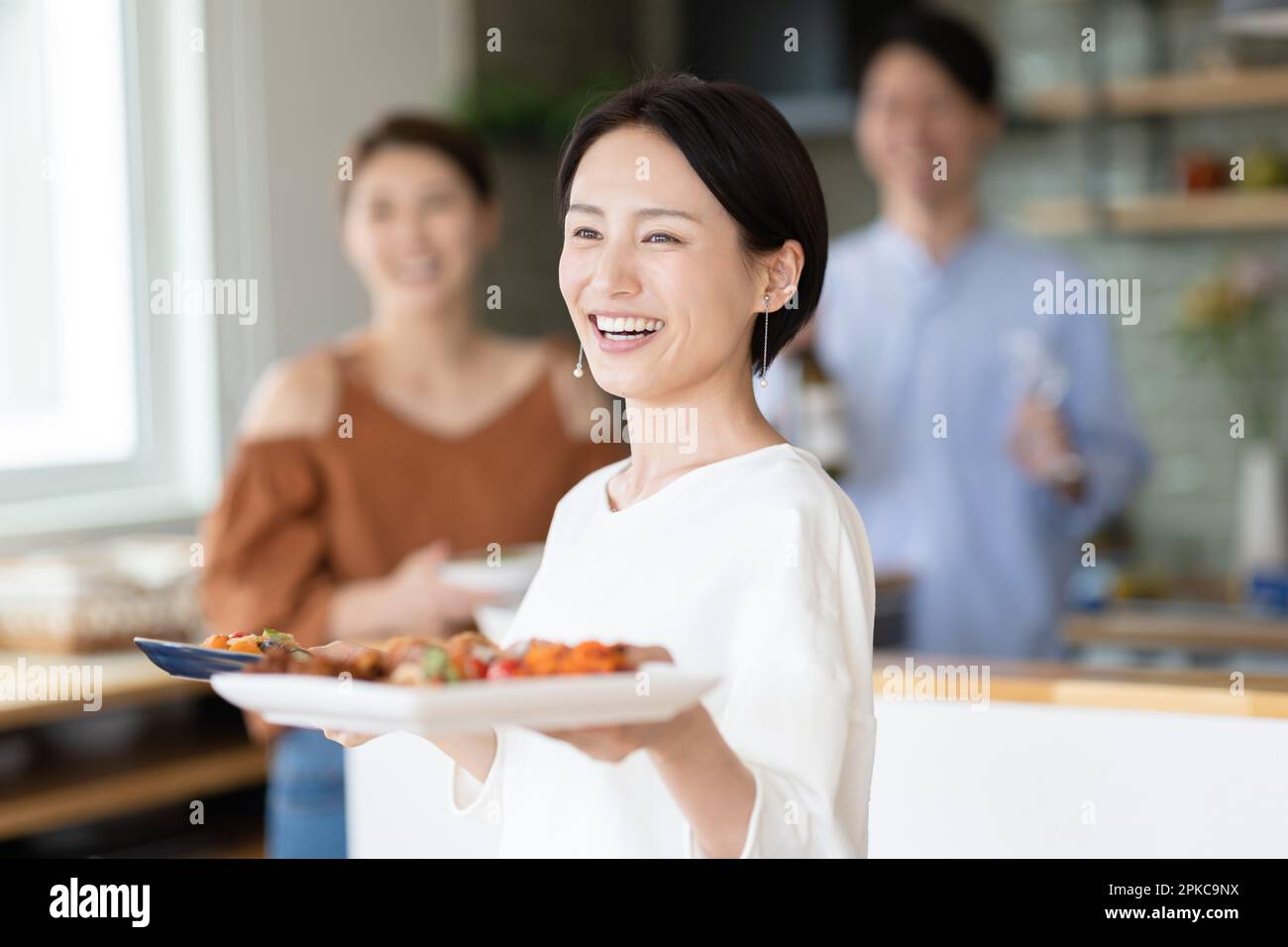 Japanese Who Have Home Parties Stock Photo - Alamy