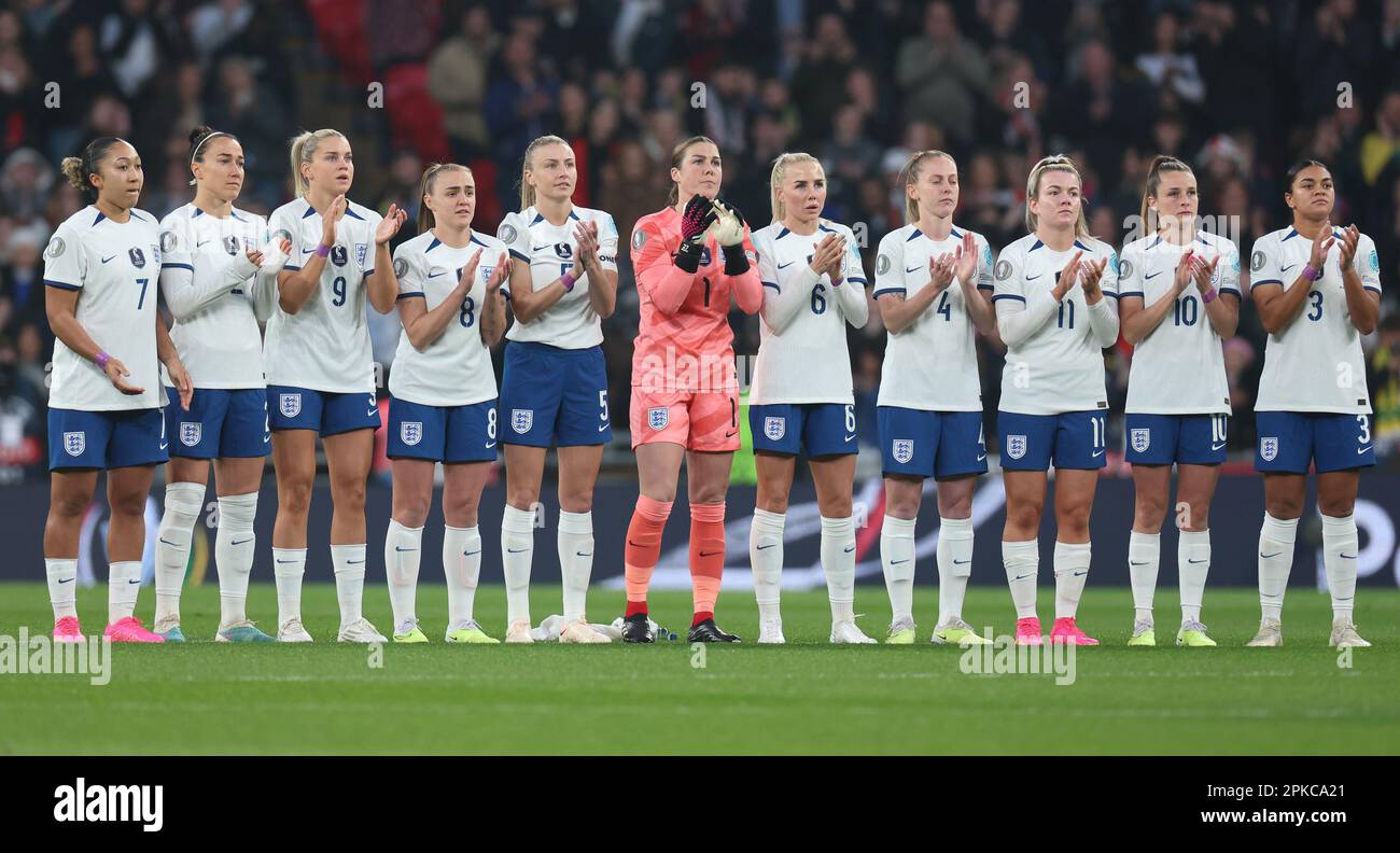 L-R Lauren James (Chelsea)of England Women Lucy Bronze (Barcelona)of ...