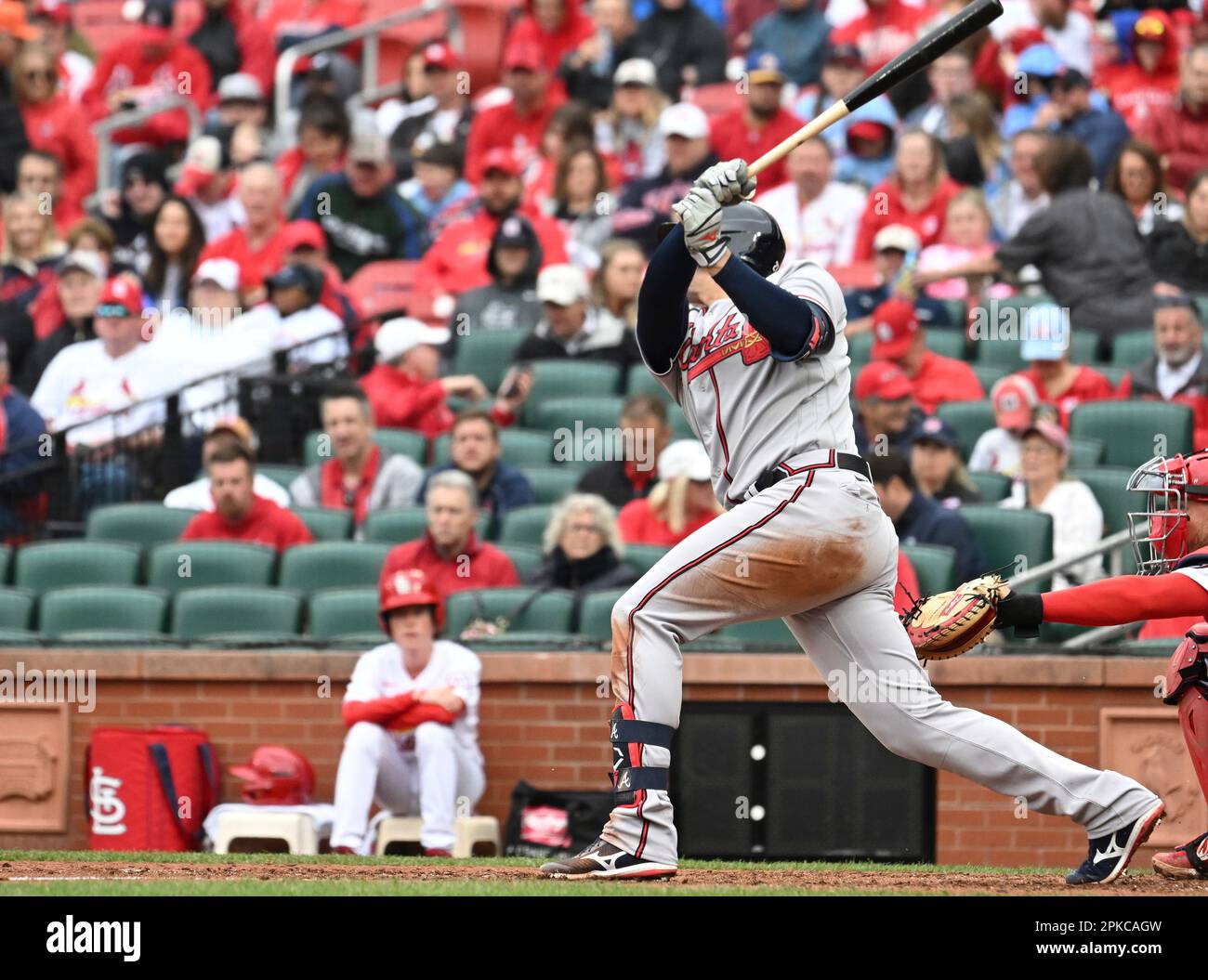 ST. LOUIS, MO - APRIL 05: Atlanta Braves third baseman Austin Riley (27 ...