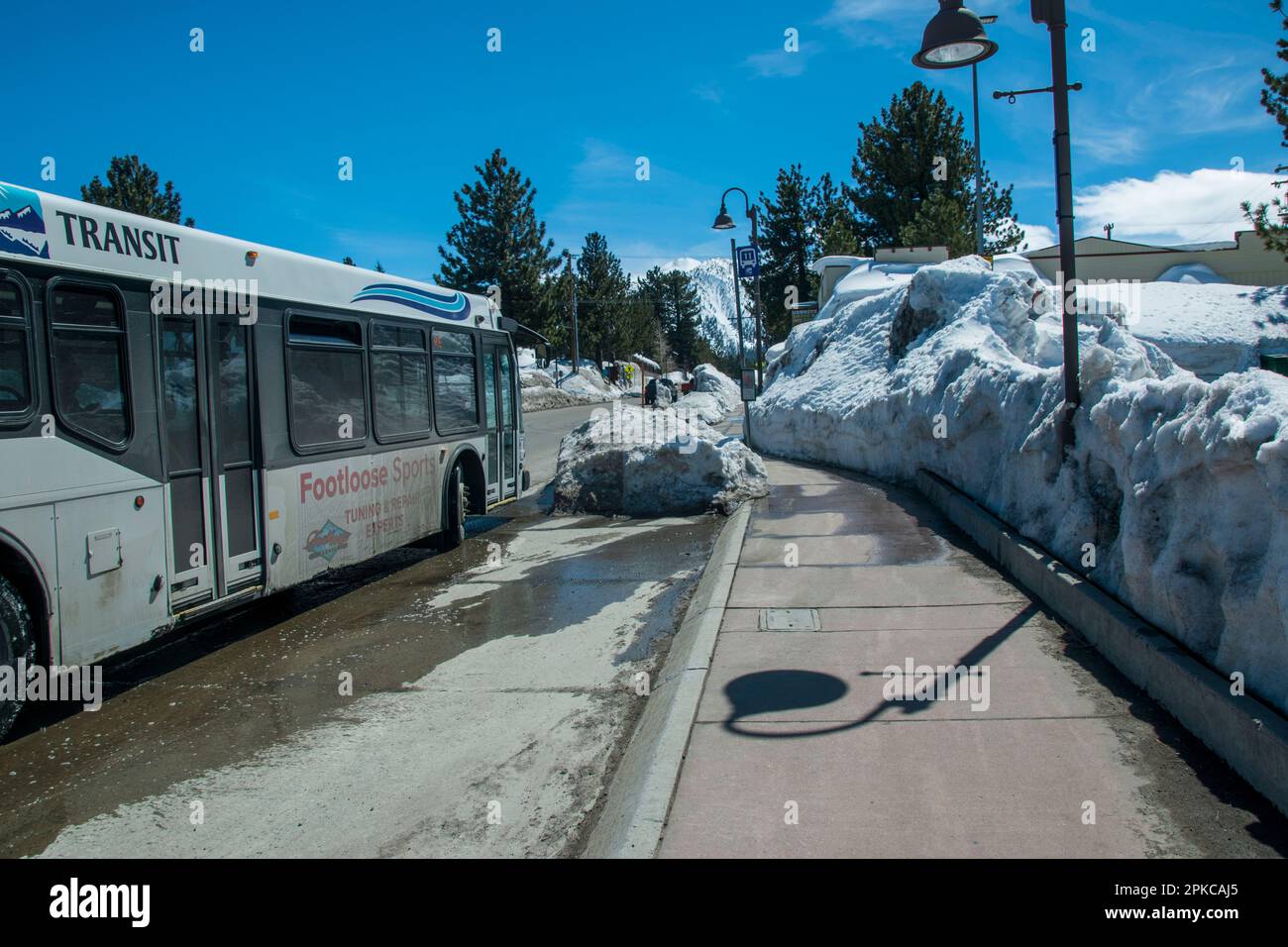 The town of Mammoth Lakes in Mono County, CA, received a record amount ...