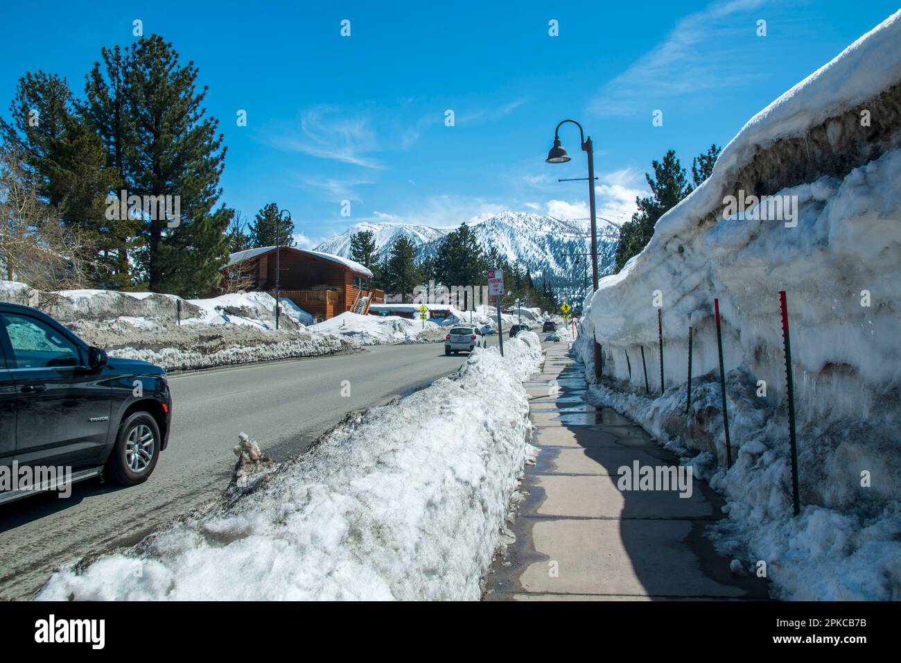 The town of Mammoth Lakes in Mono County, CA, received a record amount ...