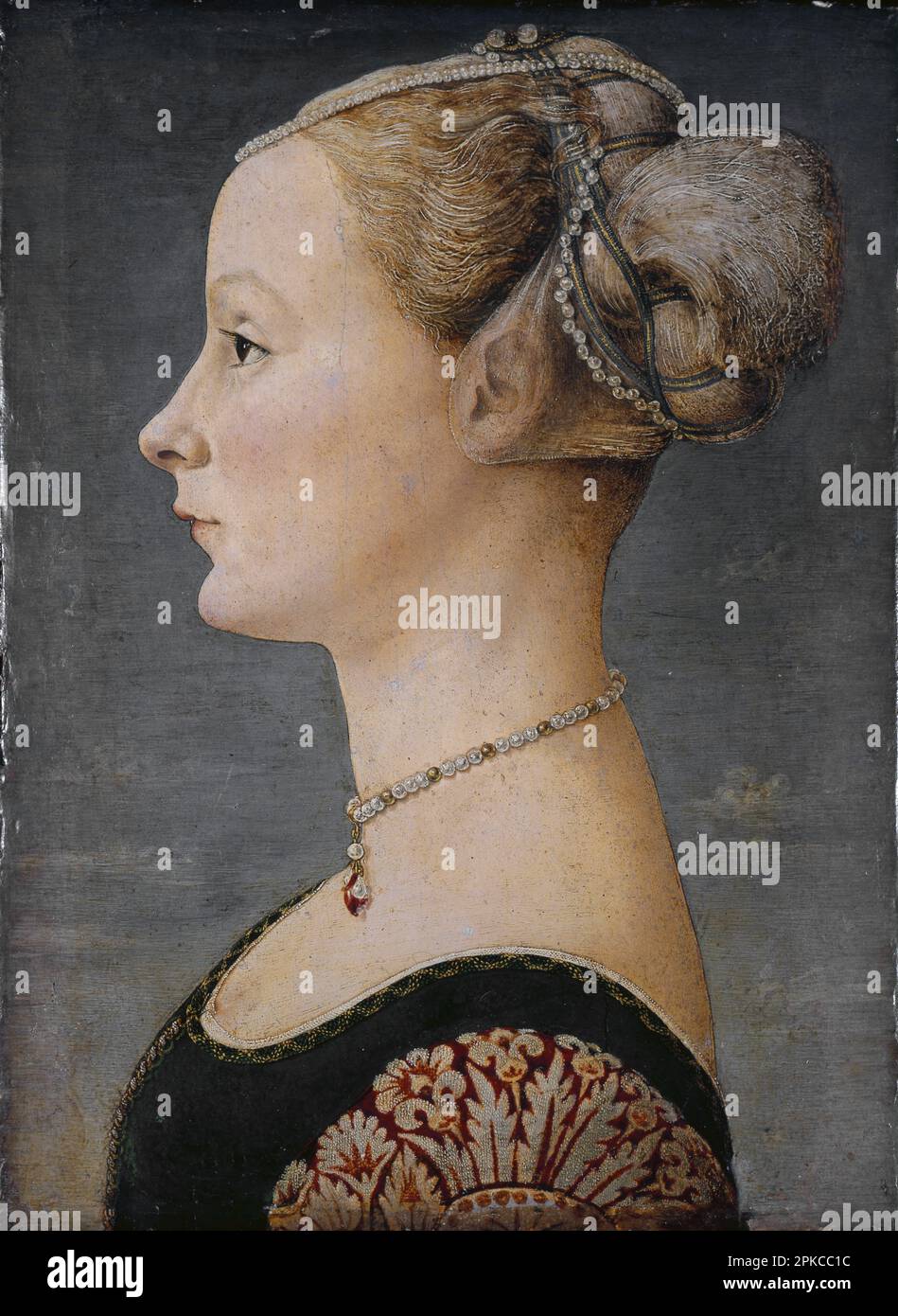 Portrait of a girl circa 1470 by Piero del Pollaiolo Stock Photo - Alamy
